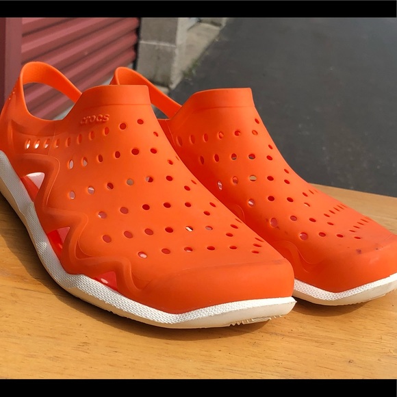 CROCS | Shoes | Crocs Iconic Comfort 23963 Mens Orange Rubber Jell ...